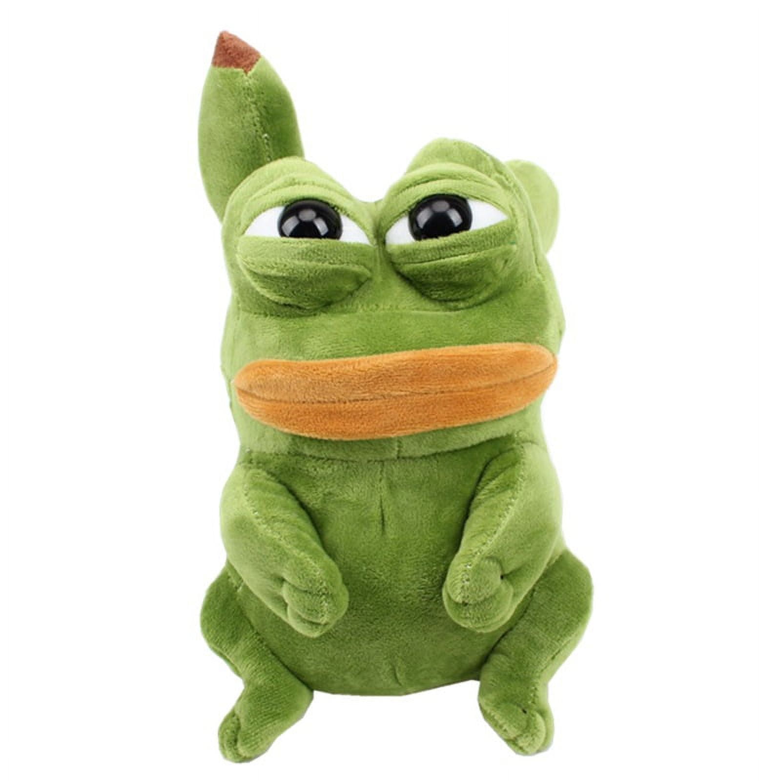 Muñeco de peluche Melancholy Big Mouth Frog para niños (verde ...