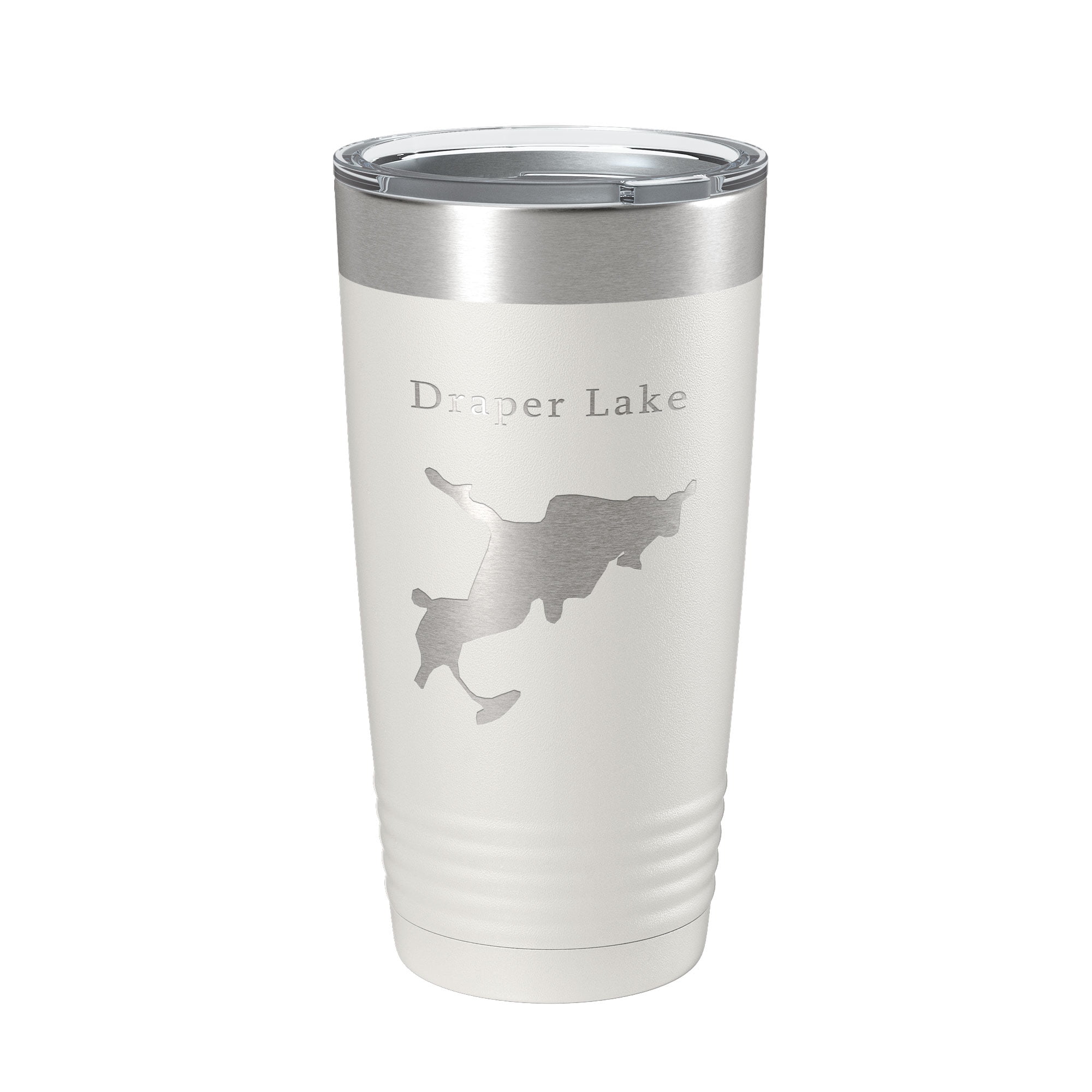 Draper Lake Map Tumbler Travel Mug Insulated Laser Engraved Coffee Cup ...