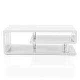 Furniture of America Locke 2-Shelf Wood White Coffee Table - Walmart.com