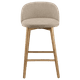 Bouclair Beige Fabric and Wood Stool - Walmart.ca