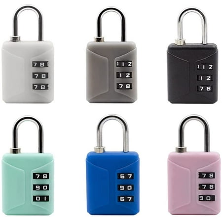 HUSERYT 6 Pieces Combination Padlock, Code Padlock, Colorful ...