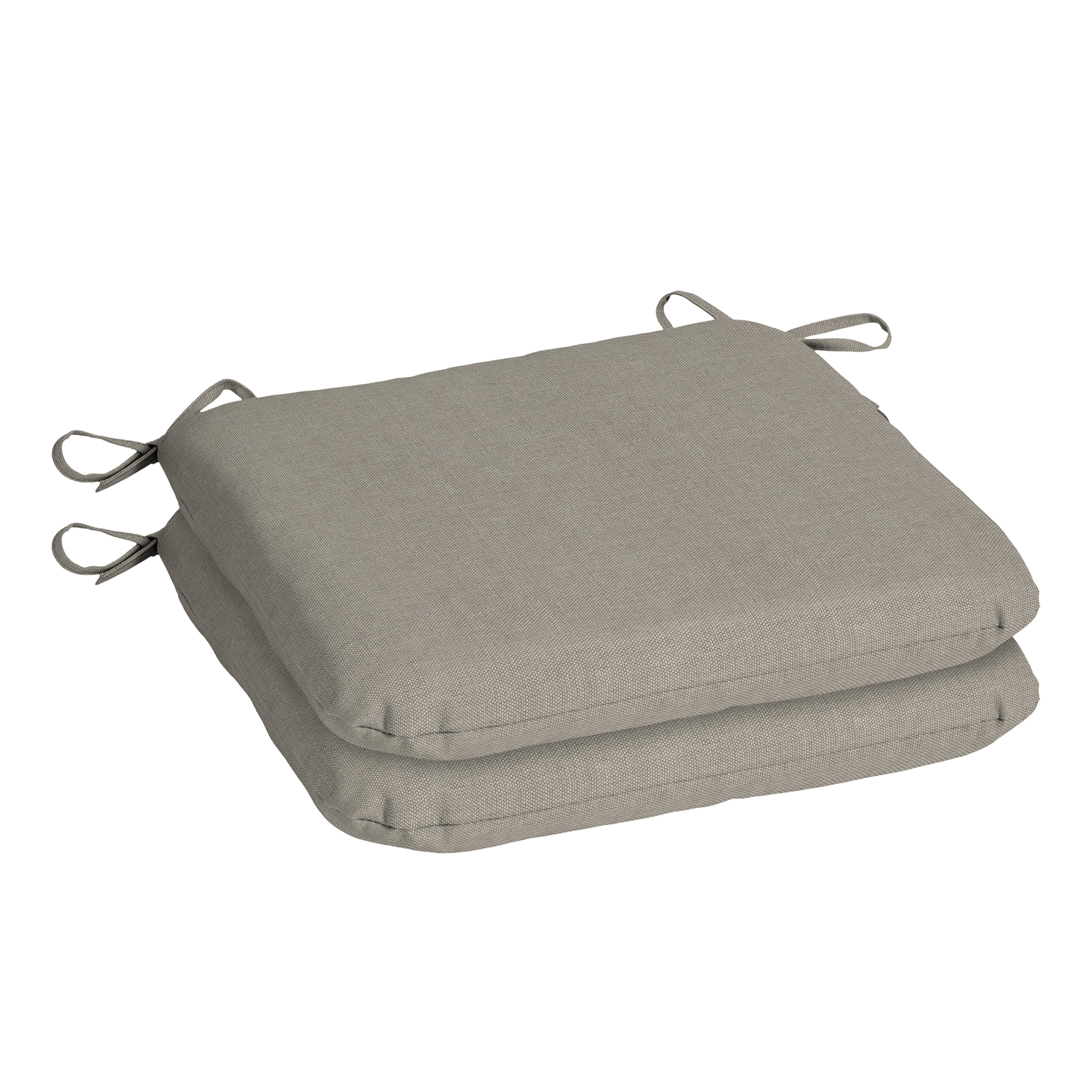 Mainstays 15.5" x 17" Solid Tan Rectangle Outdoor Seat Pad (2 Pack ...