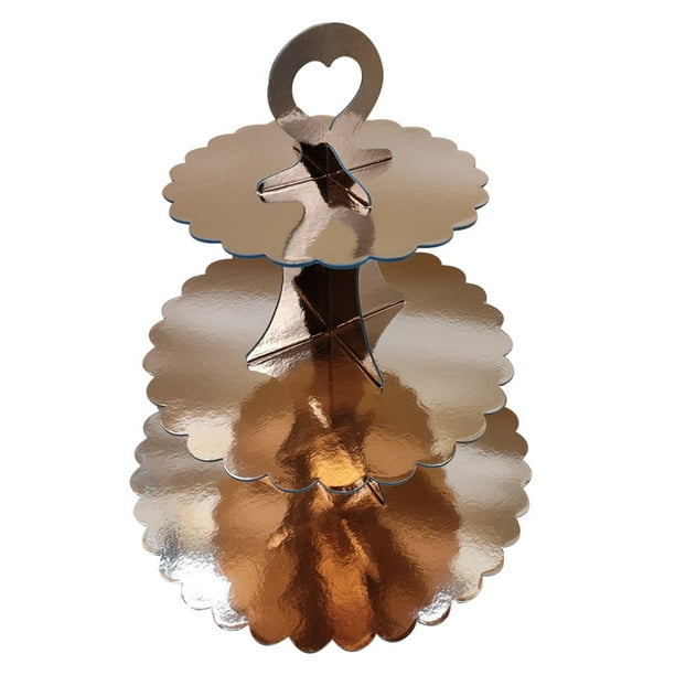 1 pcs 3 Tiers Cardboard Cupcake Stands, Disposable Paper Cupcake Holder ...