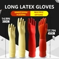 1 Pair Long Latex Household Cleaning Gloves, Extra-Long Waterproof ...