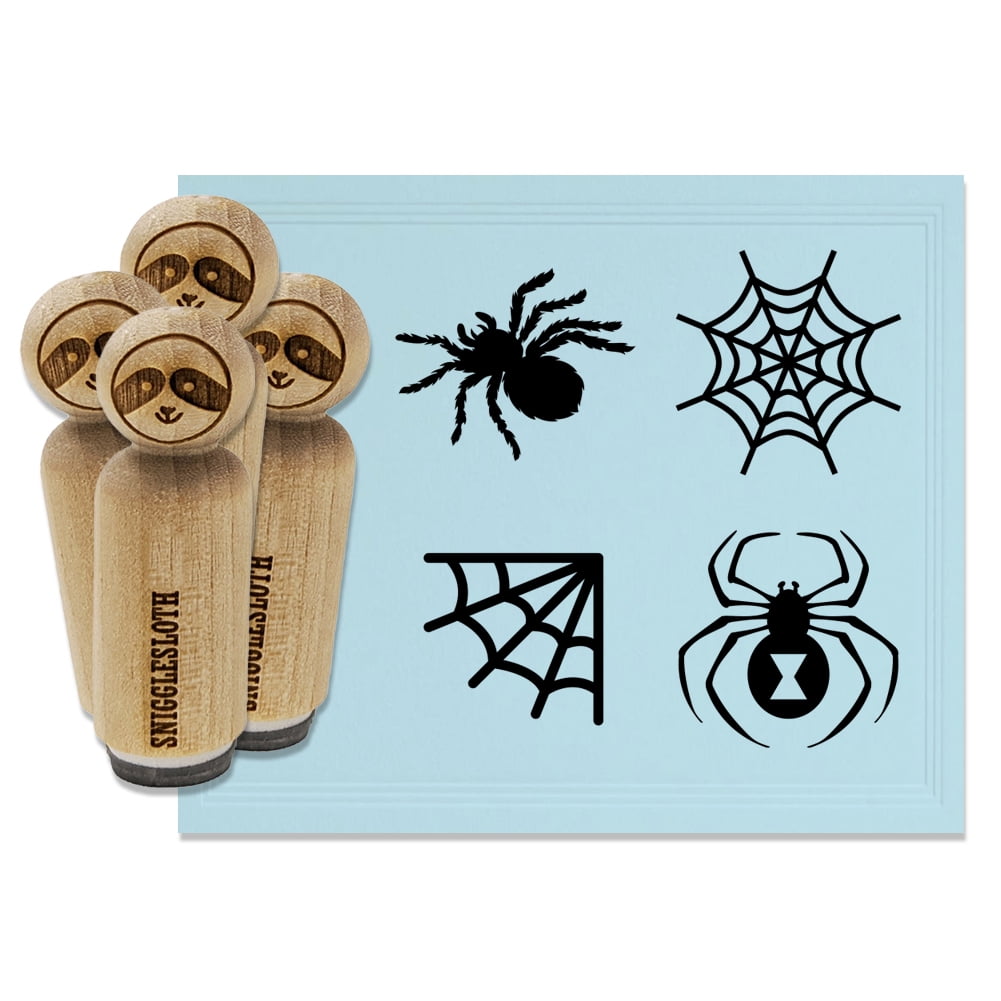 Black Widow Tarantula Spiders Web Rubber Stamp Set for Scrapbooking ...