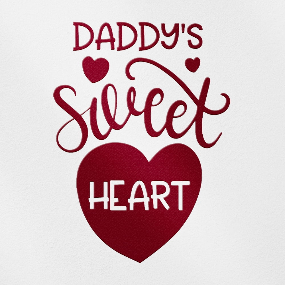 Transparent Decal Stickers Of Daddys Sweet Heart (Burgundy) Premium ...