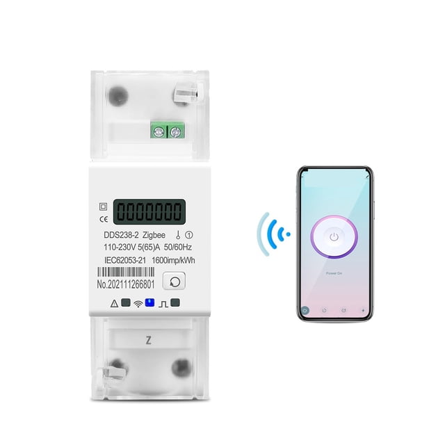 Tuya Single Phase 65A Din Rail Smart Energy Meter Timer Monitor KWh ...
