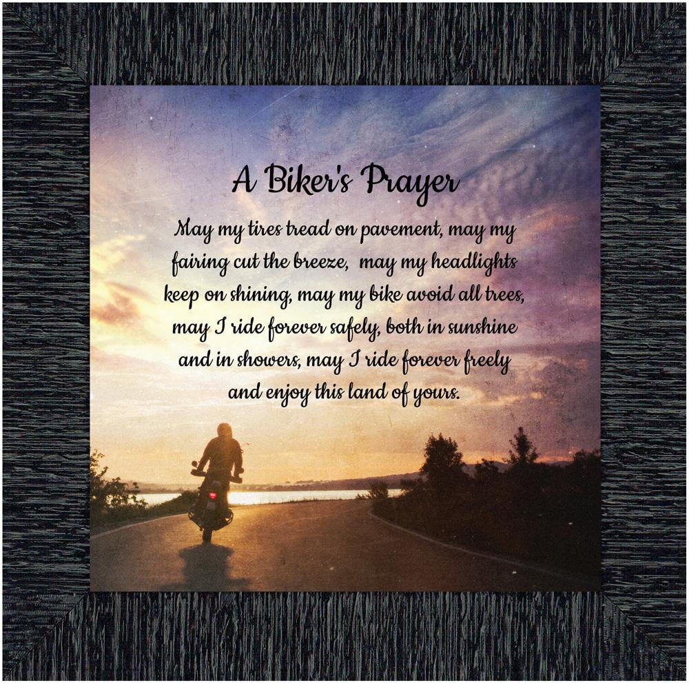 A Biker's Prayer, Gift for Motorcycle Riders, Inspirational Bike ...