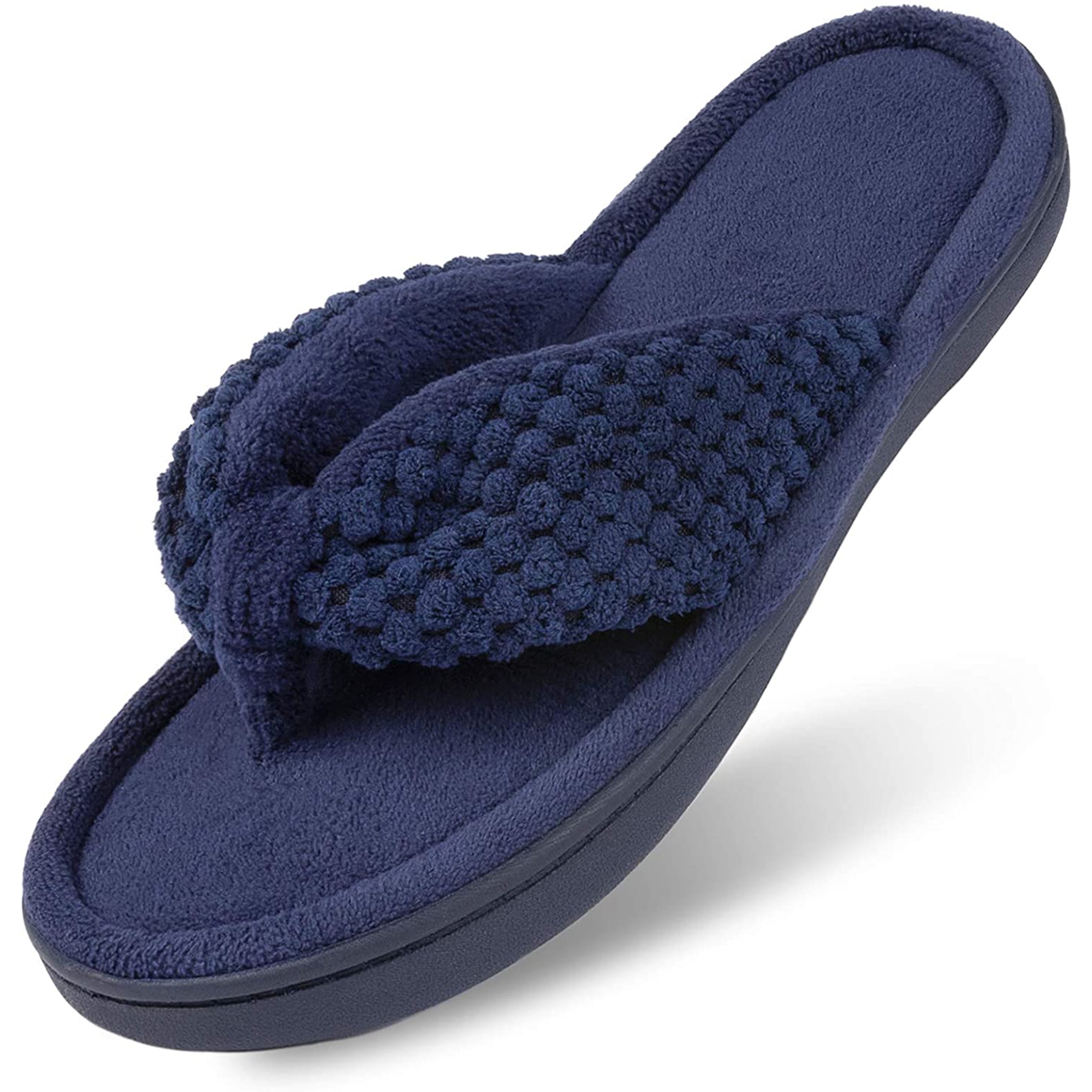 Women's Memory Foam Open Toe Slide Slippers with Adjustable Strap and ...