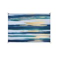 Blue Gold Ripple Sun Shade Sail 6.5'X10' Abstract Modern UV Block ...