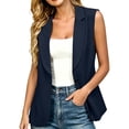 BiZtdJrK Women's Sleeveless Vest Blazer Dressy Open Front Single Button ...