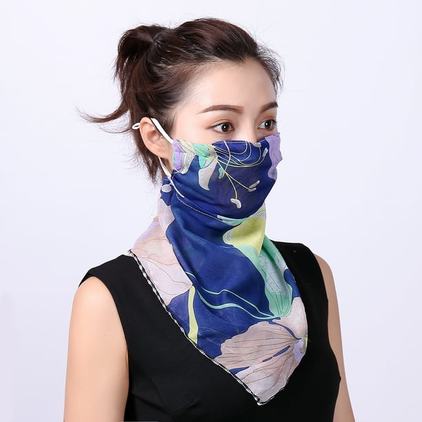 Fashion Face Scarf Mask Printed Scarf Cool Lightweight Summer ...