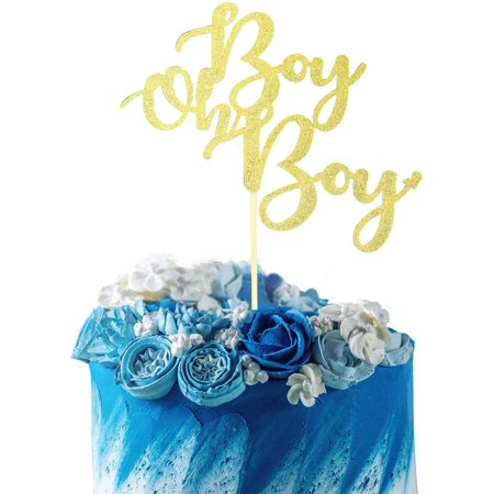 Starsgarden Gold Glitter Boy Oh Boy Cake Topper It's a Boy Cake Topper ...