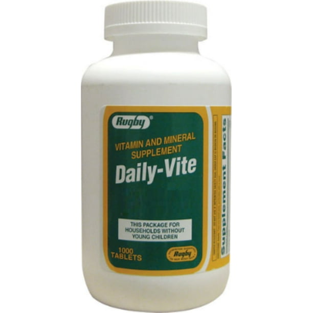 Rugby Daily-Vite Multivitamin Tablets 1000 ea - Walmart.com