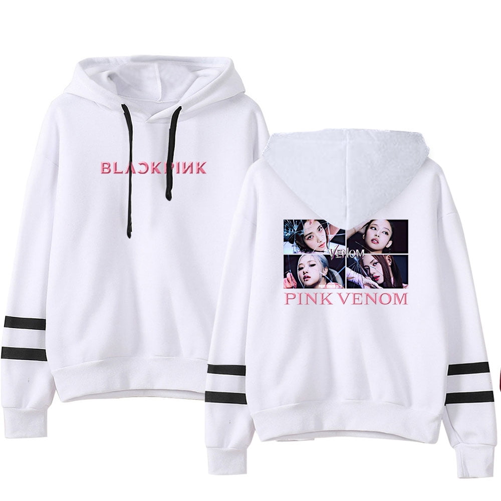 Buy BlackPink Merch Pink Venom Hoodies Pocketless Parallel Bars Sleeve ...