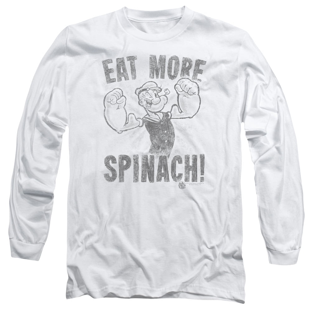 Eat More Spinach Mens Long Sleeve Shirt - Walmart.com
