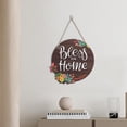 Axioma Welcome Sign Decor Porch Wooden Sign Round Hanging Plaque Spring ...