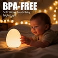 Baby Night Light, Silicone Egg Light for Kids, Portable Touch Lamp with ...