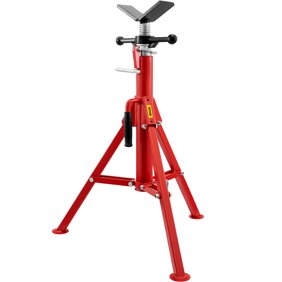 B&B Pipe 3900 High-Profile Adjustable Pipe Jack Stand with V-Head ...