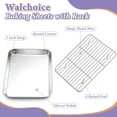 Walchoice Stainless Steel Baking Sheet Set (2 Pans + 2 Racks), Oven Fit ...