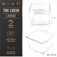 BINO | Plastic Storage Bins Large 2 Pack THE LUCID COLLECTION BPA-Free ...
