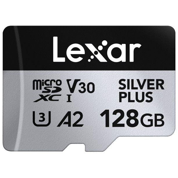 Lexar Professional 128GB SILVER PLUS microSDXC™ UHS-I Card, 128GB ...