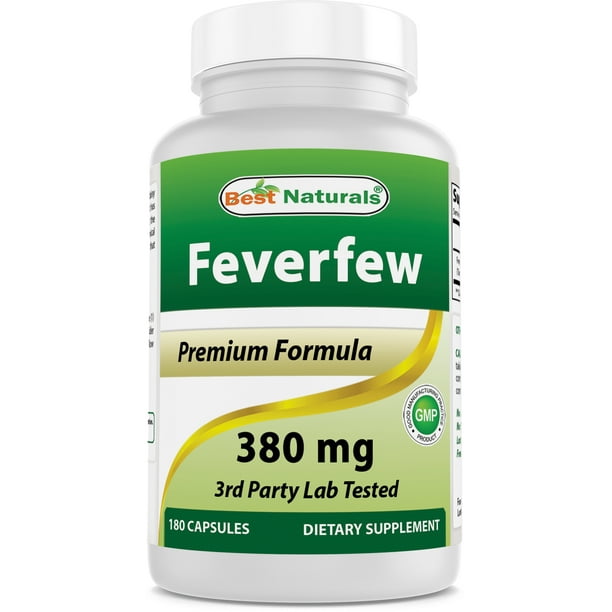 Best Naturals Feverfew 380 mg 180 Capsules - Walmart.com