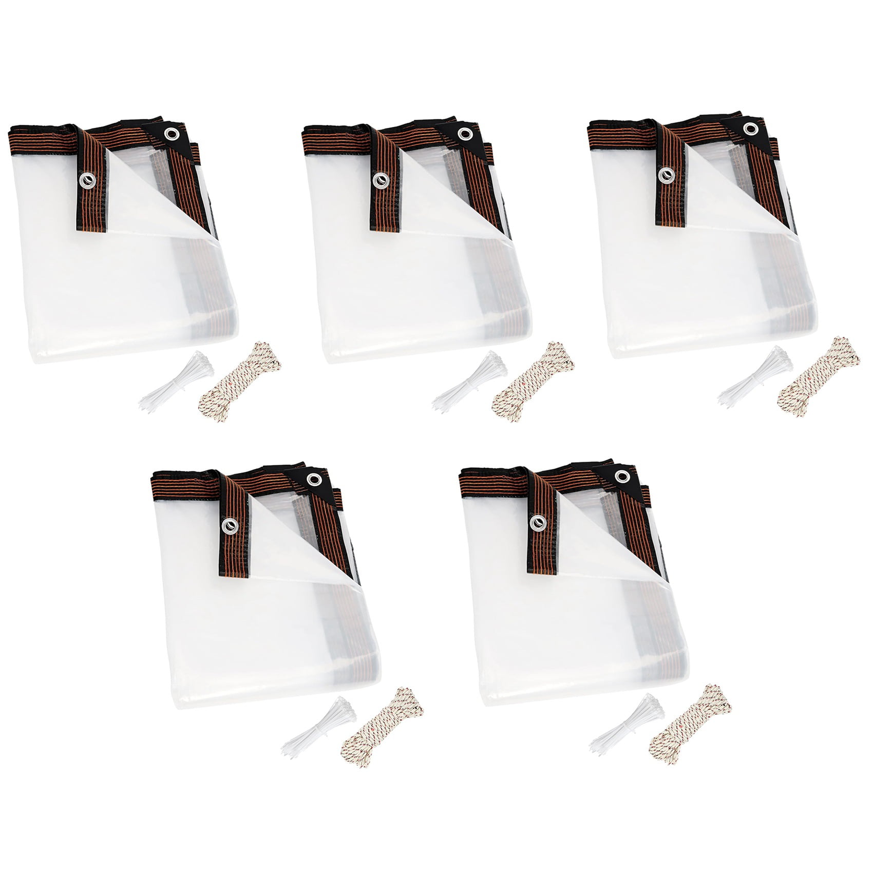 Click here for Unbranded 5pcs 8x10 Ft Clear Waterproof Tarps Heav... prices