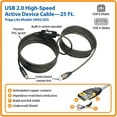 Tripp Lite High-Speed USB 2.0 A/B Active Device Cable, 25', U042-025 ...
