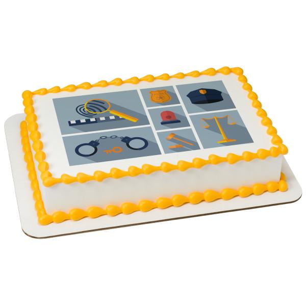 Police Edible Cake Topper Image - Walmart.com