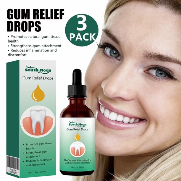 Wisdom 3 PACK 30ML Gum Relief Drops, Gum Therapy Gel For Damaged Gum ...