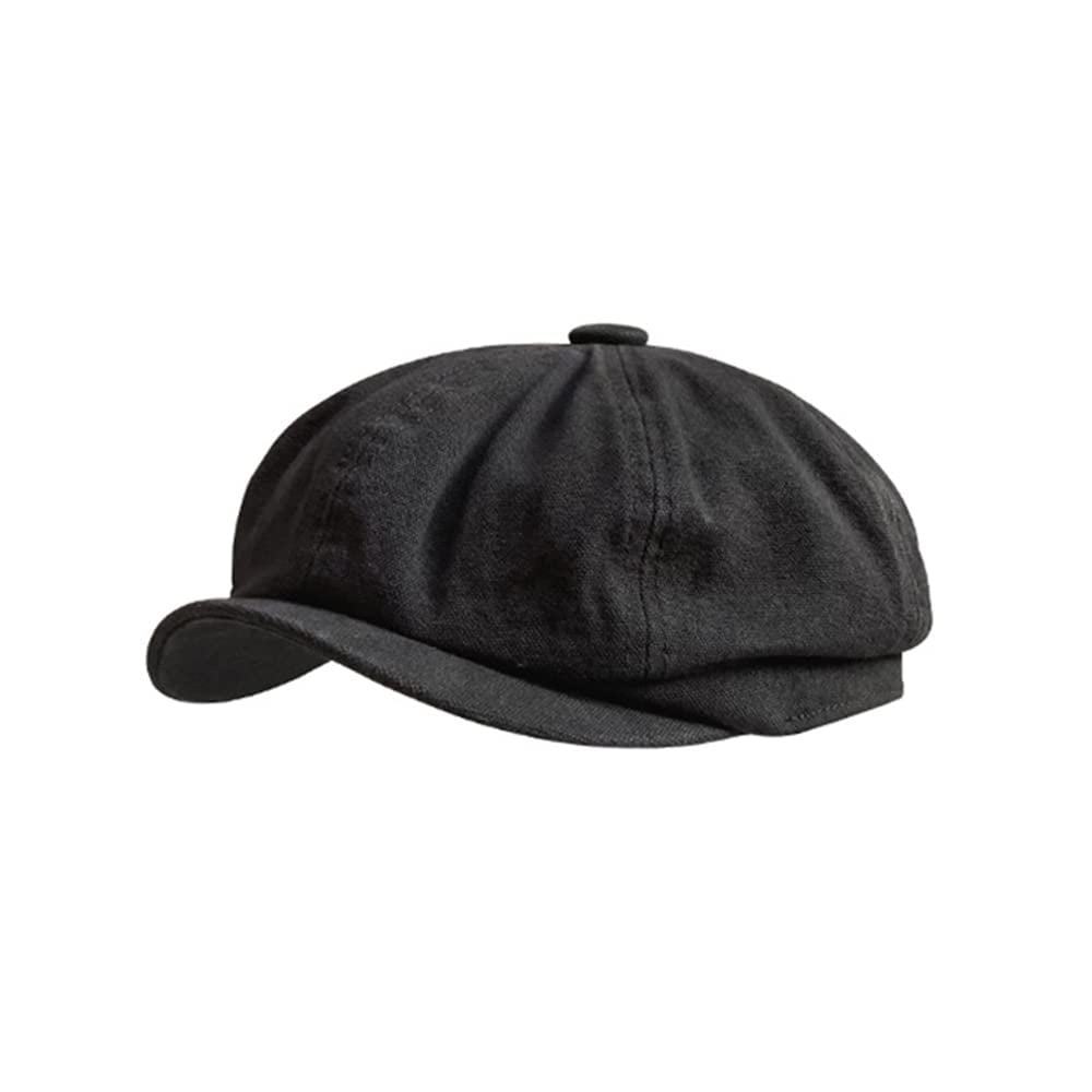 HAORUN Unisex 8 Panel Denim Newsboy Cap Baker Boy Fiddler Cabbie Artist ...