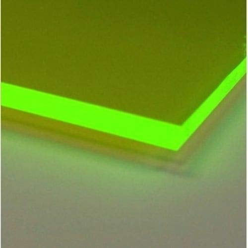 1/8" (0.118") Green Fluorescent Neon Acrylic Plexiglass Sheet 11.875 ...