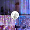 Perfect Holiday 300 LED Curtain String Lights Plug In With 8 Light ...
