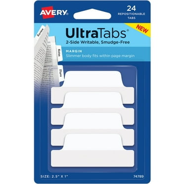 Avery Mini Ultra Tabs, 1" x 1.5", 40 Tabs, Asst Primary Colors (74760 ...