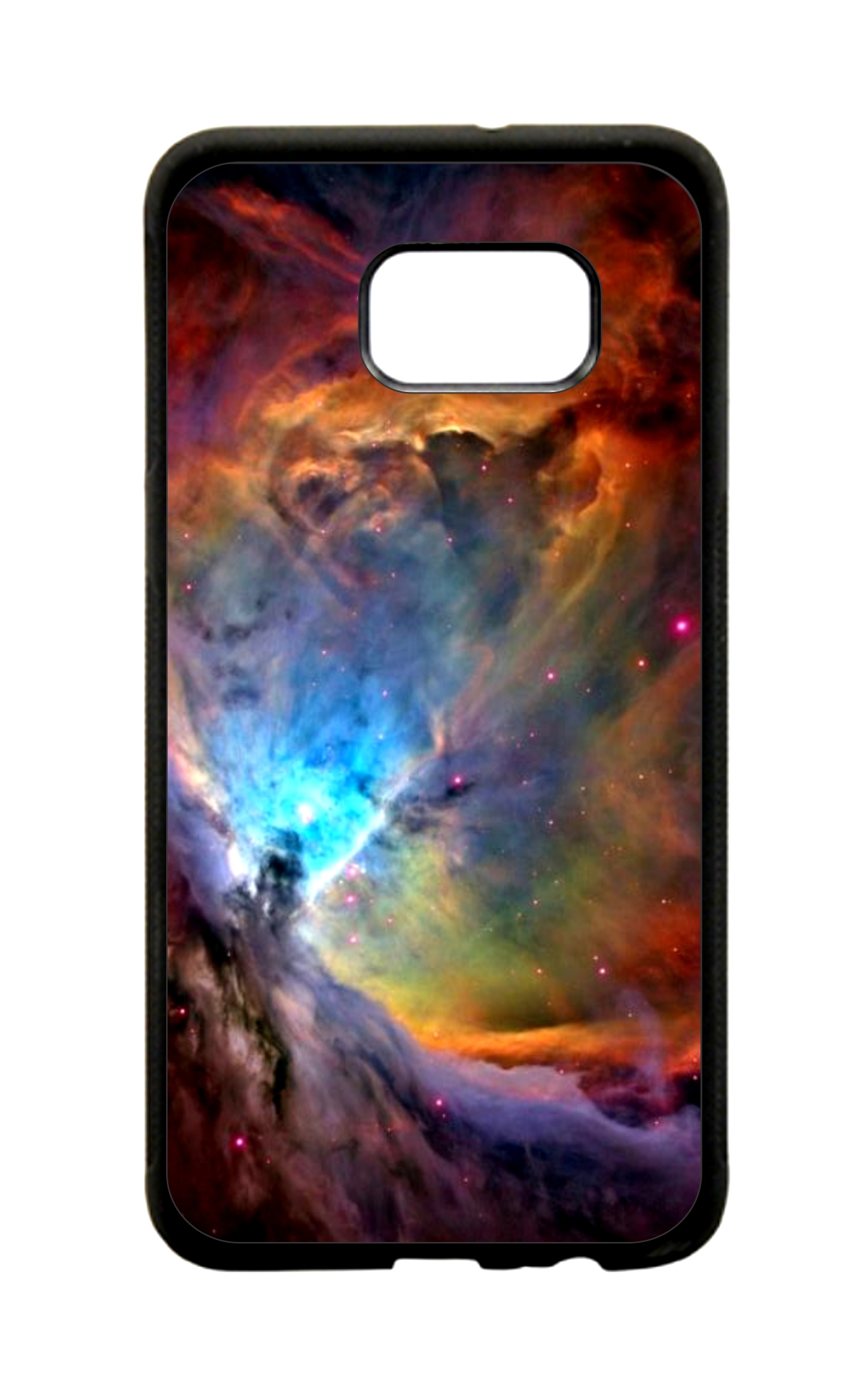 Galactic Outer Space Nebula Design Protective Black Plastic Phone Case ...