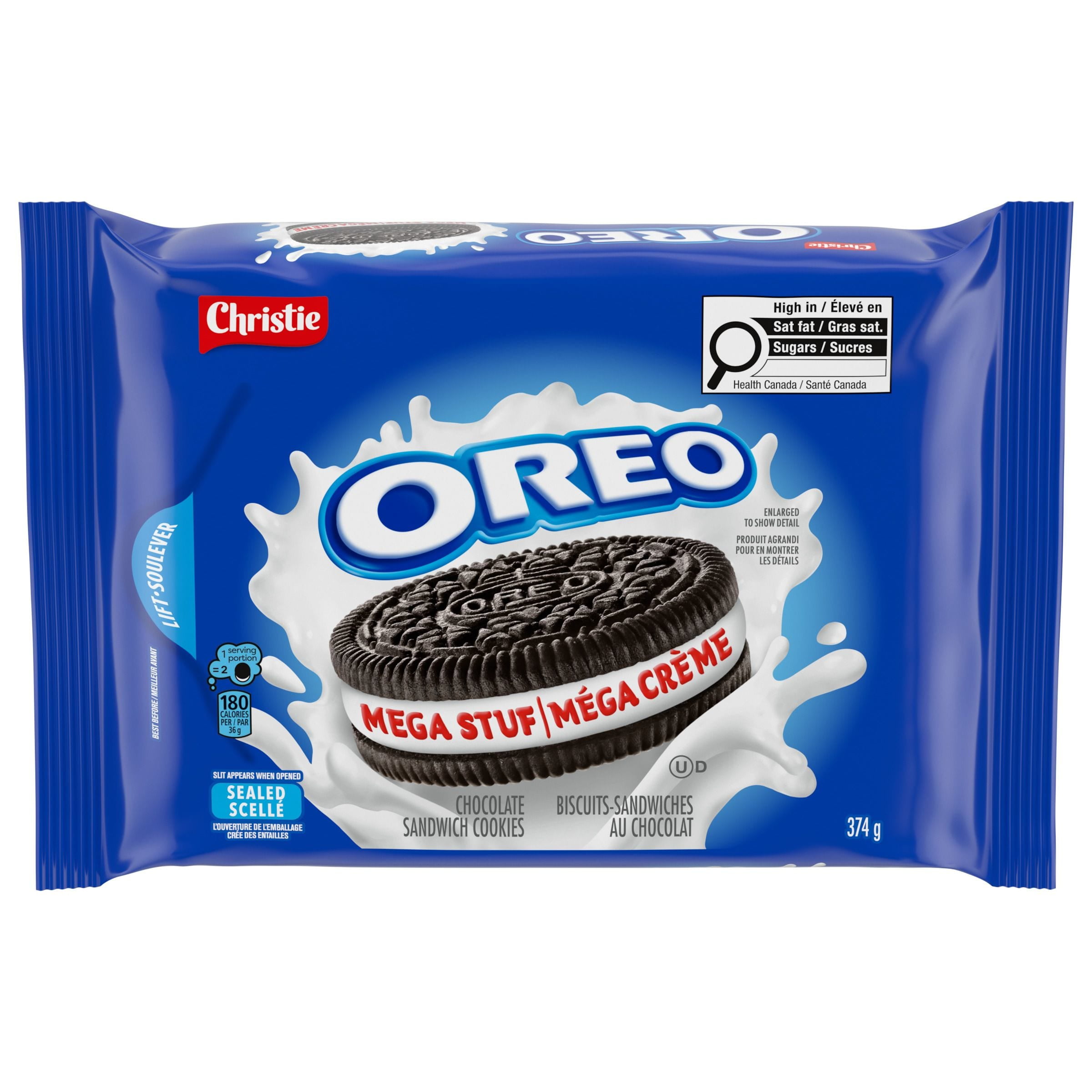 OREO Mega Stuf Chocolate Sandwich Cookies, 374 g - Walmart.ca