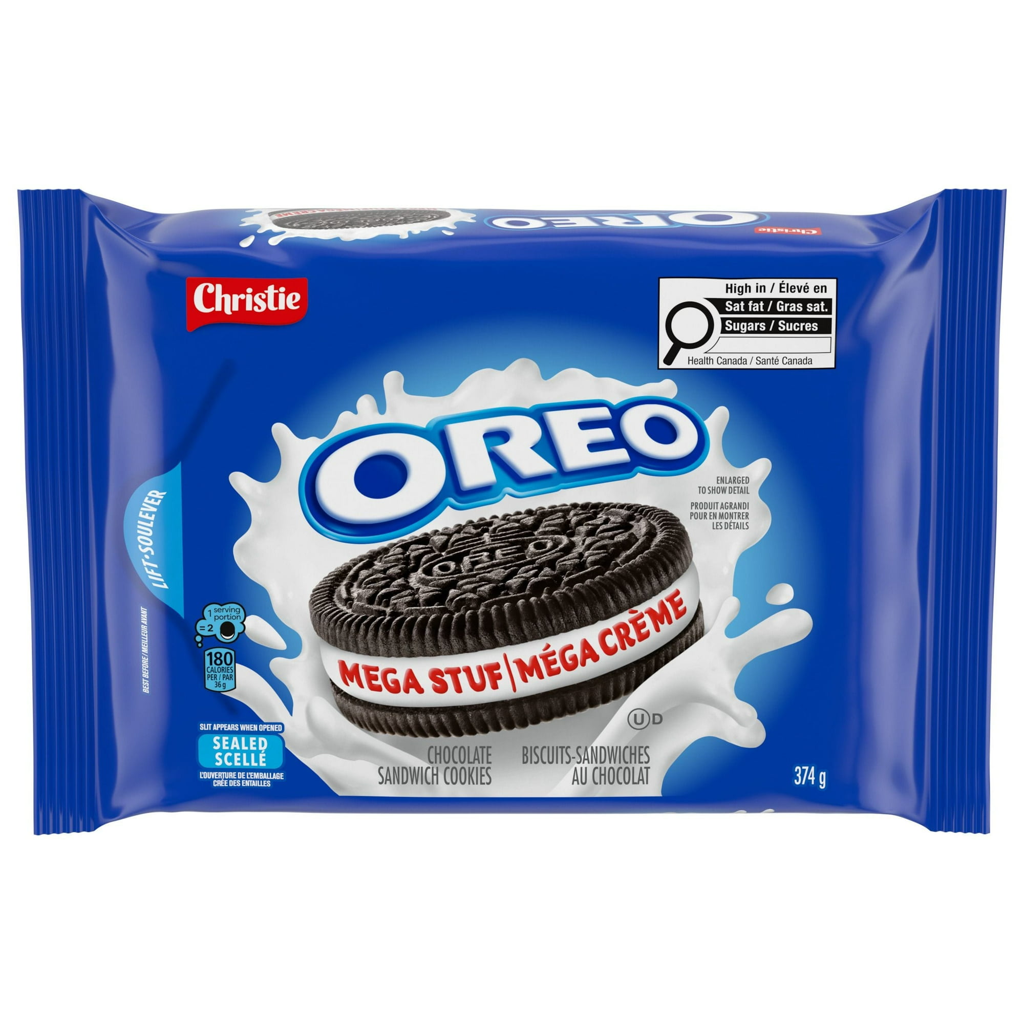 Click here for Oreo Mega Stuf Chocolate Sandwich Cookies 374 G prices