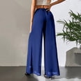 Ailaofu Women's Solid Color Pleated Wide Leg Long Trousers, High Rise ...