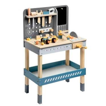 Black and Decker Kids Workbench and six piece Wooden Tool Set - Walmart.com