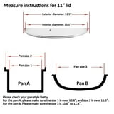 DIIG 11" Tempered Glass Frying Pan Lid, Large Cooking Kitchen Cover for ...