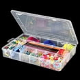 18 Grids Plastic Organizer Box with Dividers, Clear Compartment ...