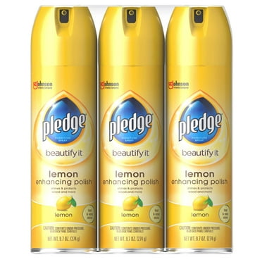 Pledge Beautify It Lemon Enhancing, Clean Furniture Polish, Spray 3 Pk ...