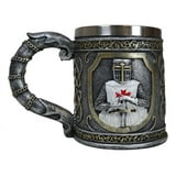 Scroll Patterned Coat Of Arms Medieval Templar Crusader Knight Tankard ...