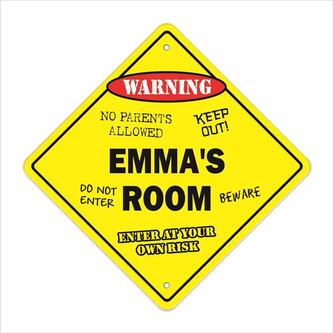 SignMission X-Emmas Room 12 x 12 in. Crossing Zone Xing Room Sign ...