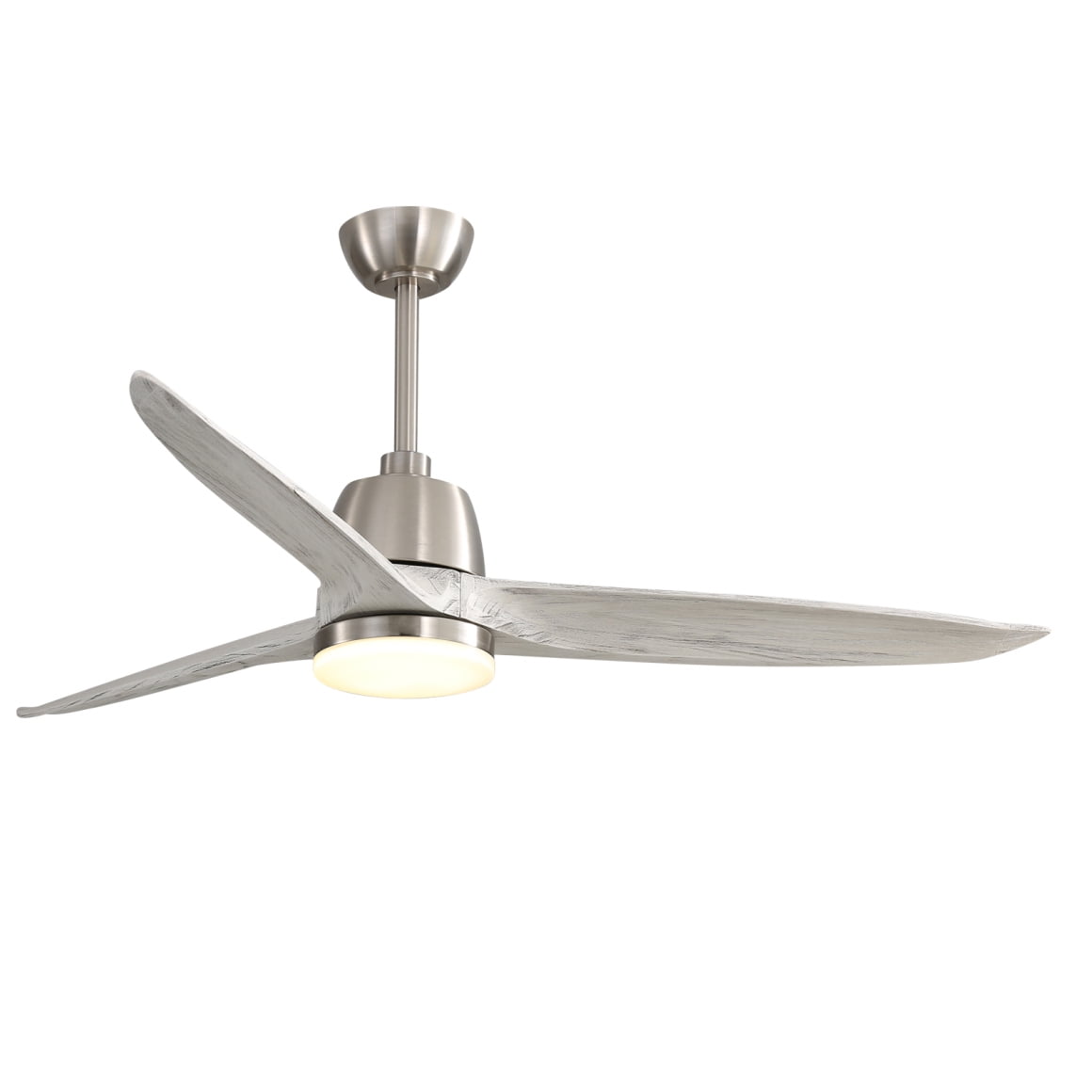 Modern Ceiling Fans with Lights, 56" Ceiling Fan with 3 Solid Wood ...