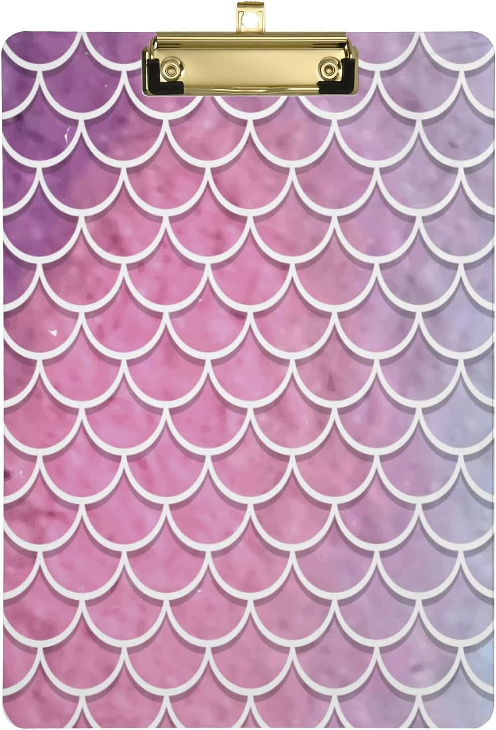 FMSHPON Rainbow Fish Scales Cute Mermaid Clipboard Hardboard Wood ...