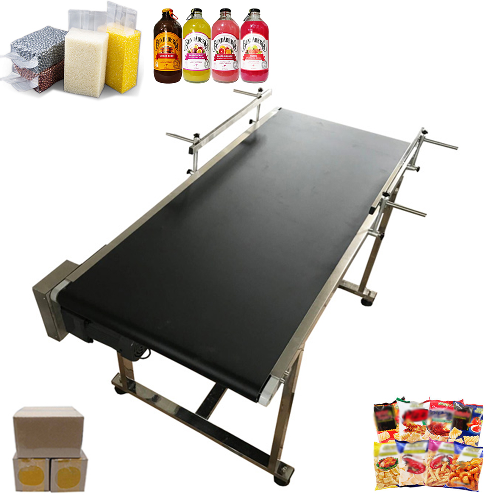 TECHTONGDA Belt Conveyor 59"*19.6" Black PVC Belt Conveyor Systems With ...