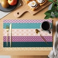 Bohemian Cotton Linen Placemats Set of 2, Tribal Geometric Stripes ...