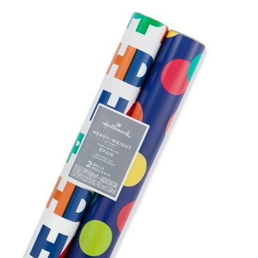 Hallmark All Occasion Wrapping Paper Bundle with Cut Lines on Reverse ...